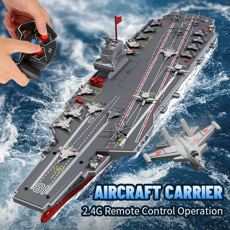 S19 RC Aircraft Carrier Warship Remote Control High Speed Ship Dual ...