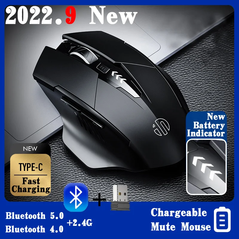2022 Wireless 2.4 Ghz Ergonomic Mice Mouse 1600 Dpi Usb Receiver ...