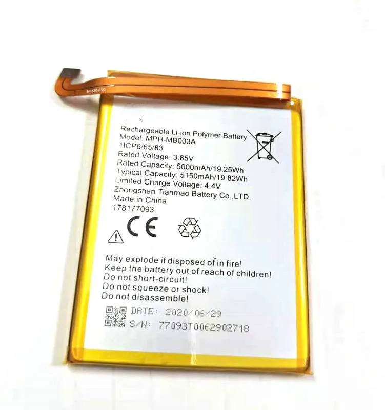 NEW 5000mAh MPH-MB003A Battery High Quality for IDEMIA MPH-MB003A ...