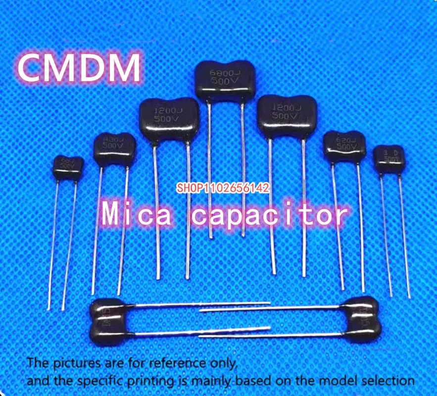 5PCS-100PF-680PF-Silver-Mica-Capacitor-500V-150PF-120PF-180PF-200PF ...