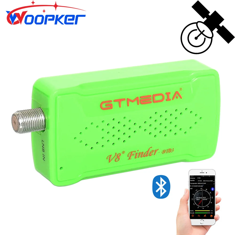 Woopker V8 SAT Finder BT03 Mini Satfinder Bluetooth DVB S / S2 Digital Signal Satellite Receiver ...