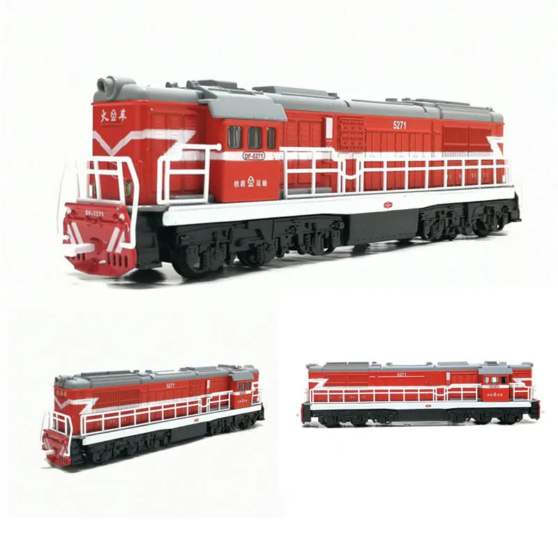 1/72 Alloy Locomotive Pull Back Model Train Toy Sound Light Children ...