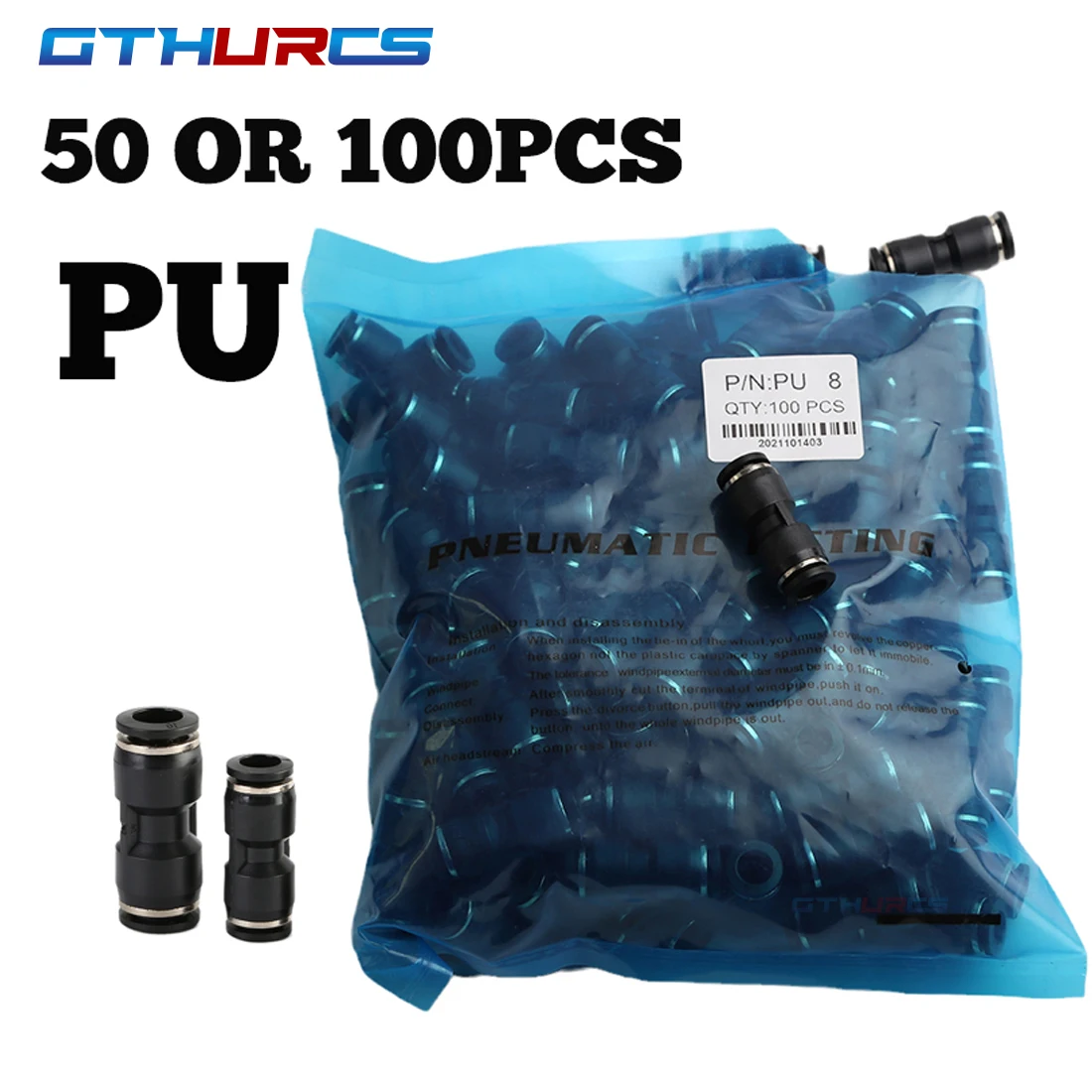 Conex-es-Pneum-ticas-de-Ar-Conectores-Retos-PU-Azuis-Alta-Qualidade-4mm ...