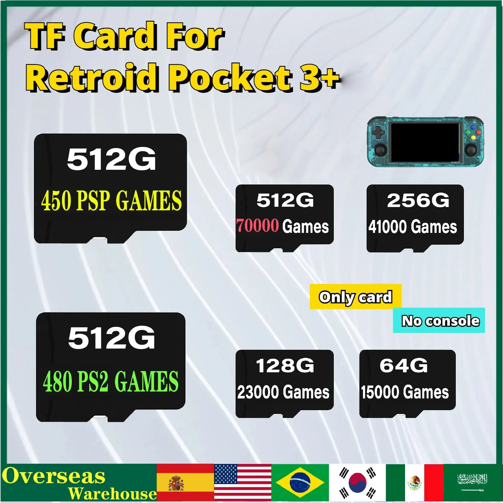 For-Retroid-Pocket-3-Flip-TF-Card-512G-Tons-of-Games-70000-GAMES-TF ...