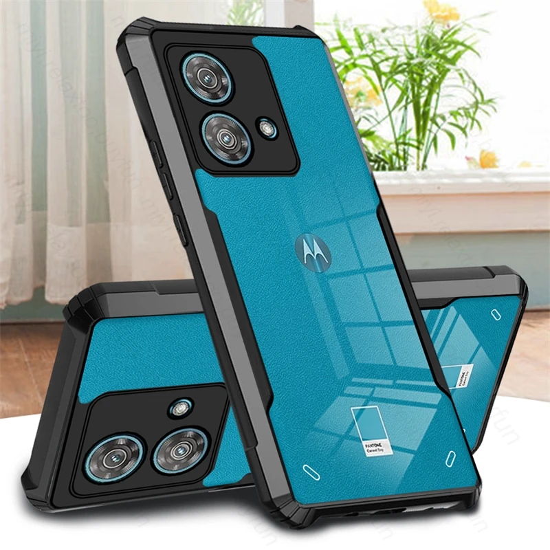 Heavy-Duty-Transparent-Acrylic-Shockproof-Case-For-Motorola-Edge-40-Neo ...