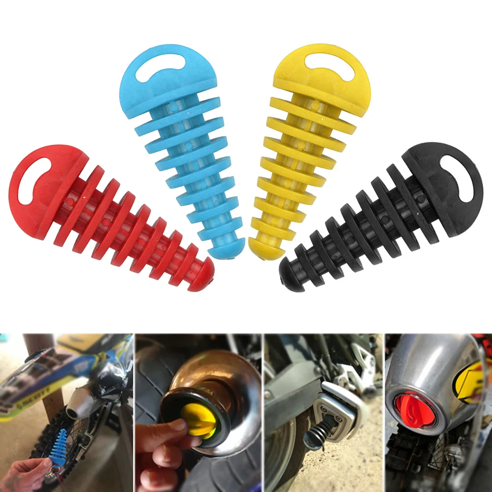 Motorcycle-Cover-Guard-Wash-Plug-Exhaust-Pipe-Motocross-PVC-Air-Bleeder ...