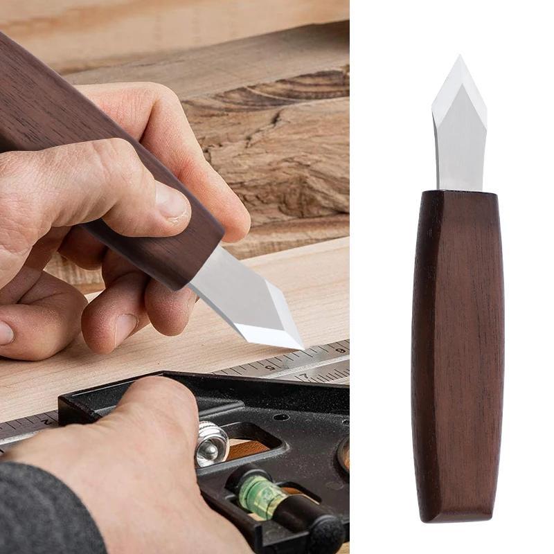 Marking-Knife-Double-Bevel-Striking-Knife-with-CR-V-Sharp-Blade-Wooden ...