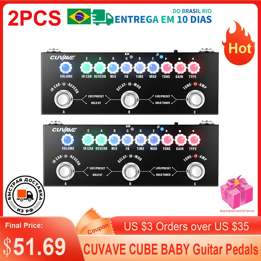 CUVAVE-CUBE-BABY-Portable-Multifunctional-Electric-Guitar-Effect-Pedal ...