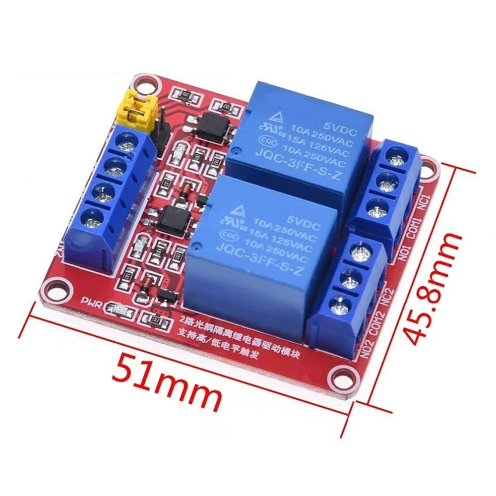 2 Channel 5V 12V 24V Relay Module Board Shield With Optocoupler 12V ...