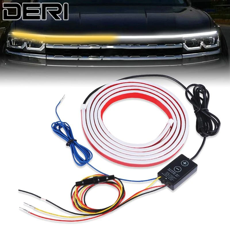 Automoble LED Driving Front Light Strip Turn Signals Startup Effect Car ...
