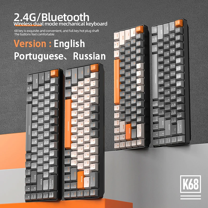 K68-Keyboard-Gaming-Mechanical-Keyboard-2-4G-Wireless-BT-Bluetooth ...