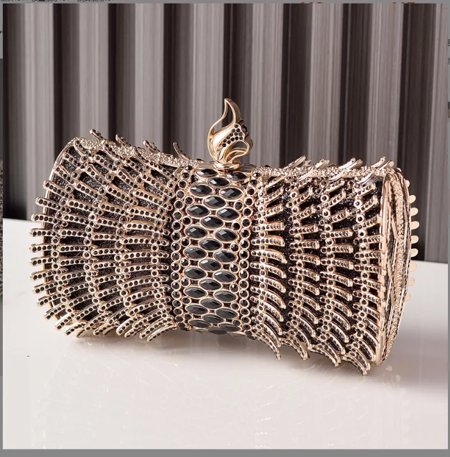 XIYUAN Woman Crystals Evening Clutch Purse Bag Wedding Bridal Clutches ...