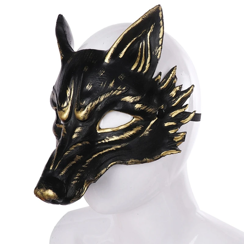 Wolf-Mask-Cosplay-Halloween-Party-Fox-Half-Face-Mask-Headgear-Outdoor ...