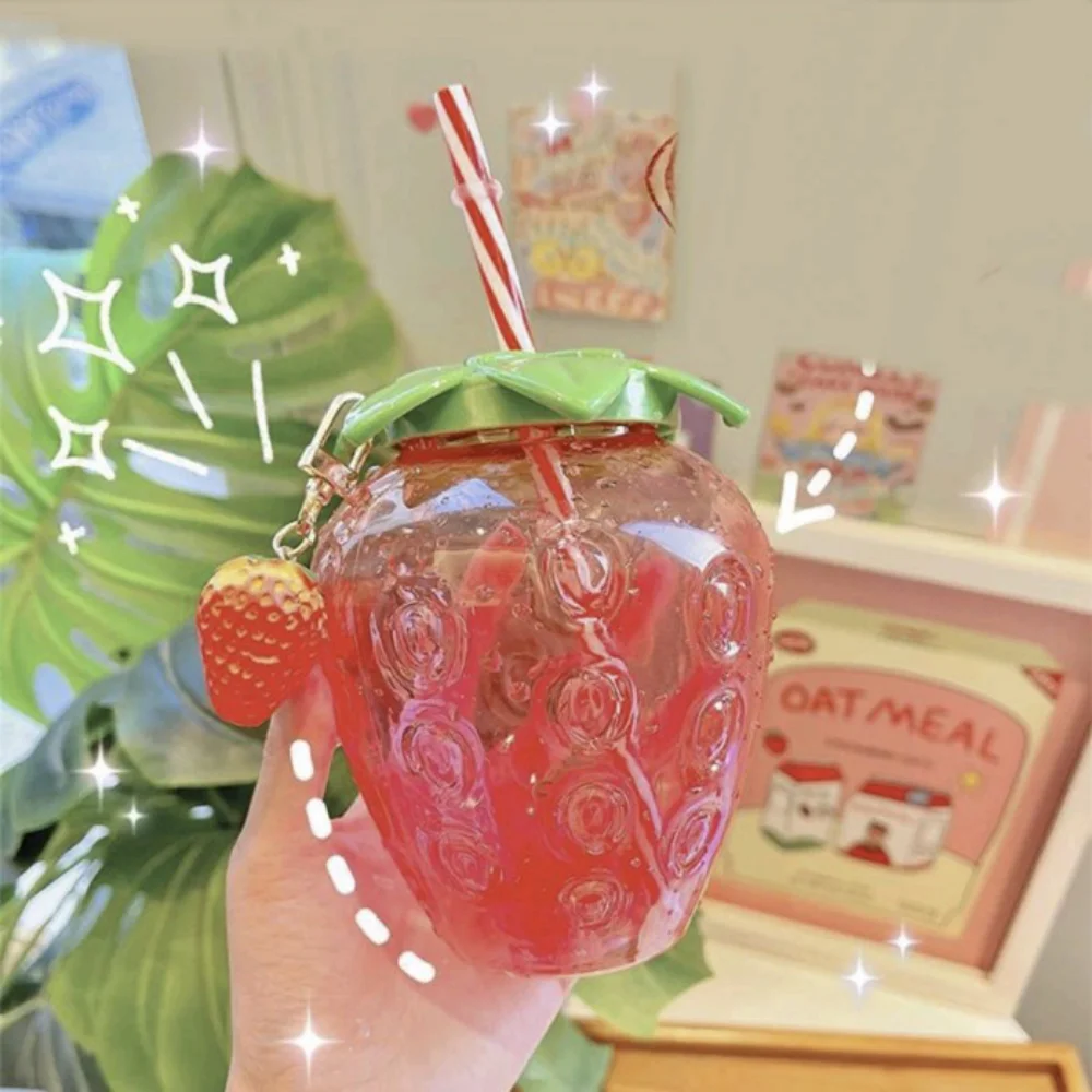 500ml-Strawberry-shaped-Juice-Bottle-Cute-and-Unique-Design-Minimizes ...