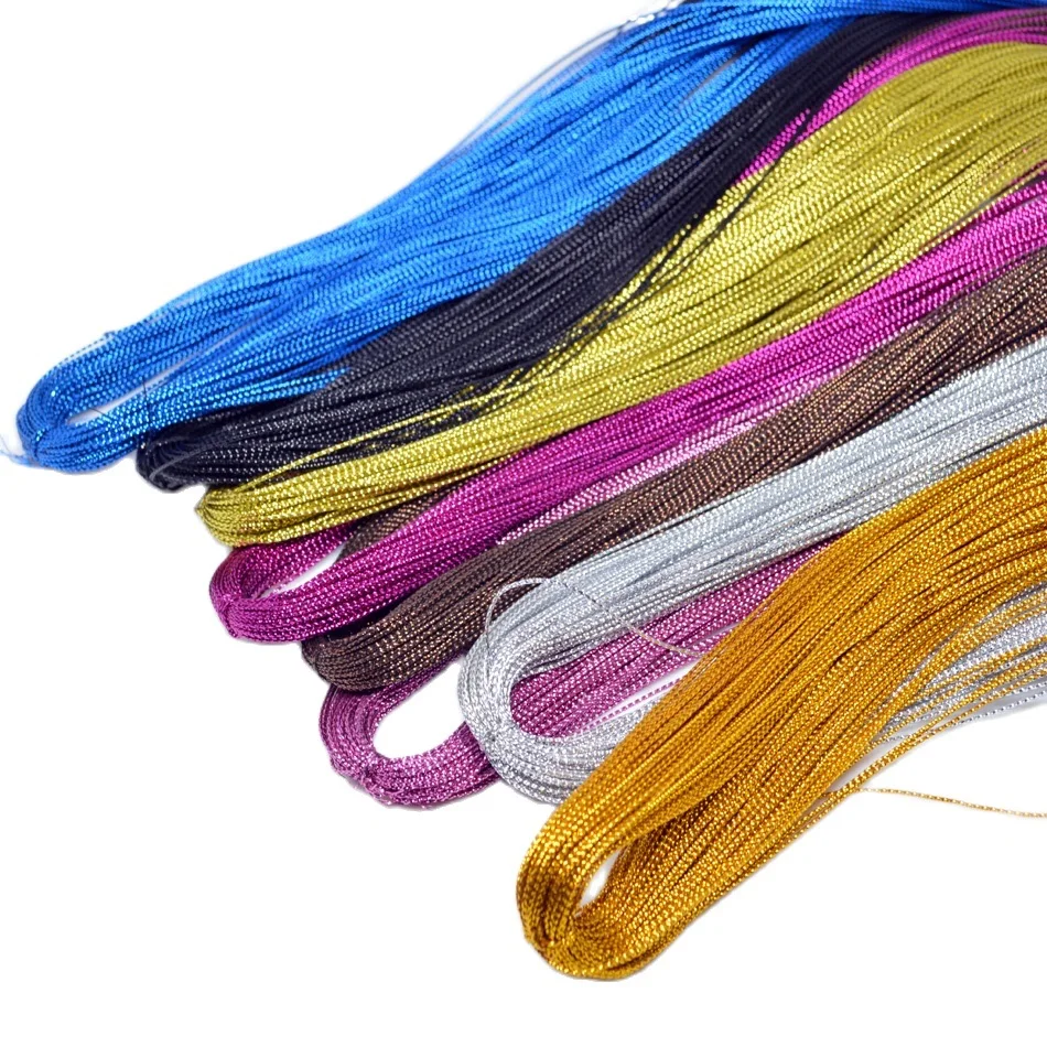 100y-lot-1mm-Metallic-Thread-String-8-strands-Craft-Cord-Card-Braid-DIY ...