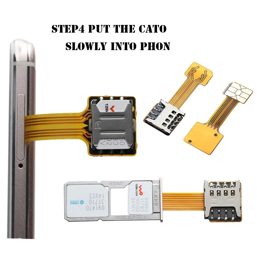 Universal TF Hybrid Sim Slot Dual SIM Card Adapter For DIY Micro SD ...
