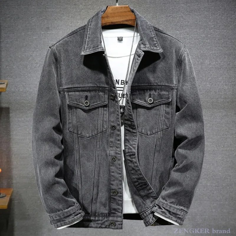 Spring And Autumn Denim Jacket Loose Trendy Fat Man Was Thin Plus Fat ...