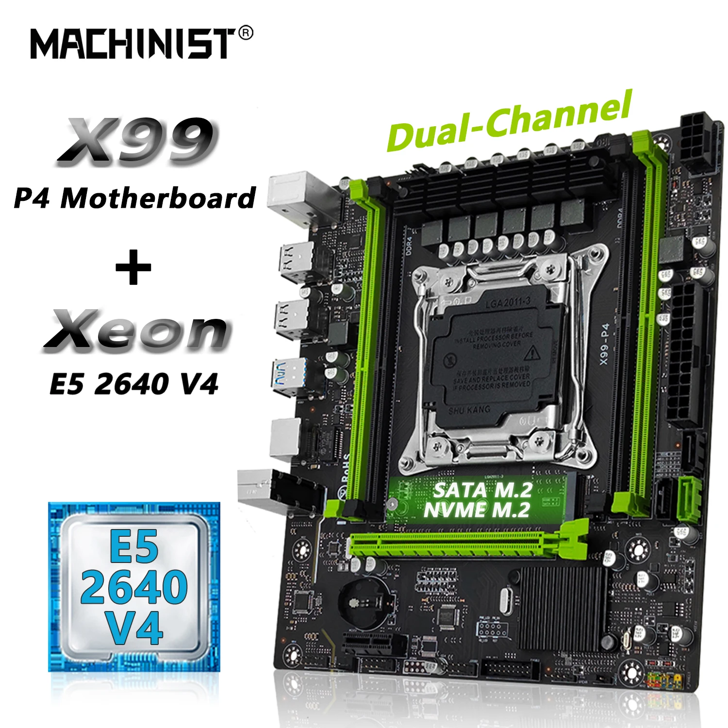 MACHINIST-X99 P4 Motherboard Combo Kit, processador Xeon E5 2640 V4, suporte a CPU LGA 2011-3 ...