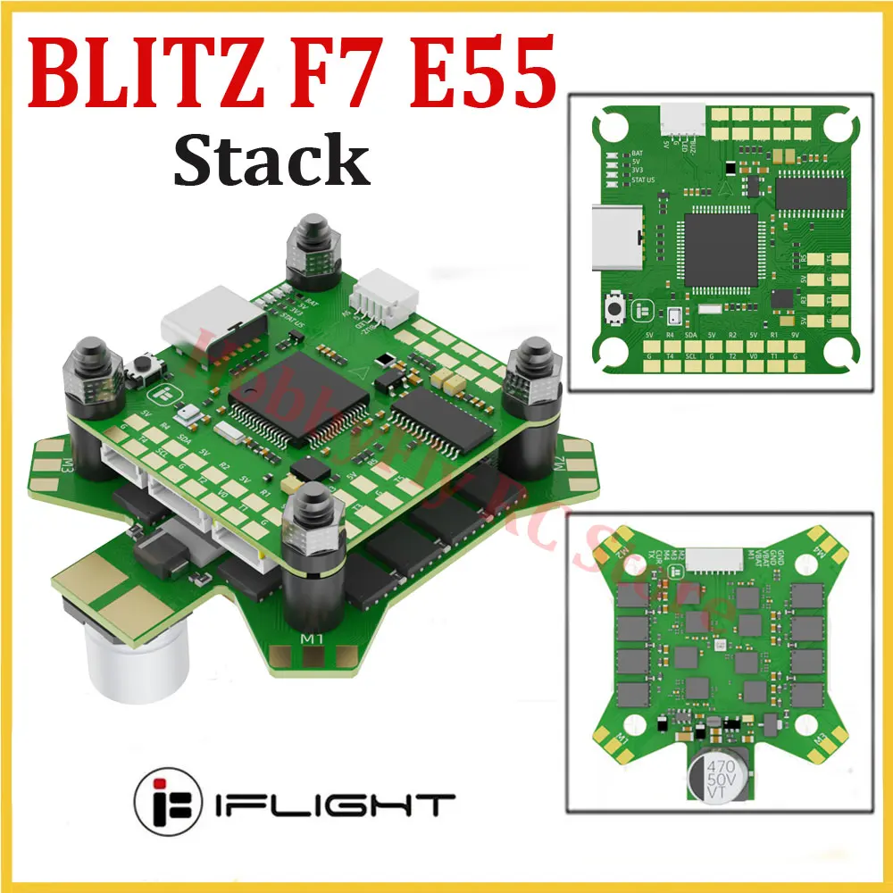 IFlight BLITZ F7 스택 F722 F7 비행 컨트롤러 W/ BLITZ E55 55A BLHELI32 4in 1 ESC 2-6S DSot 600, RC FPV 드론용