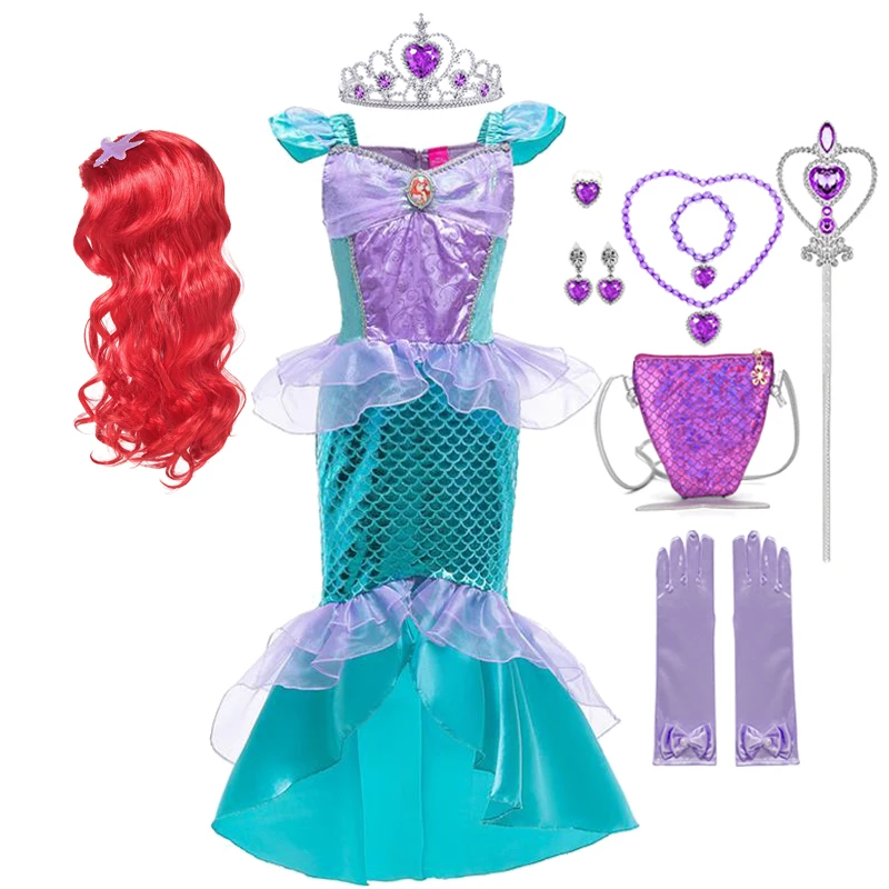 Disfraz-de-princesa-Ariel-para-ni-as-disfraz-de-sirena-para-Halloween ...