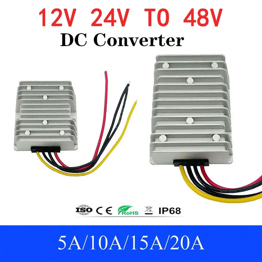 12V 24V to 48V 5A 10A 15A 20A 240/480/720/960W Step-up DC DC Converter ...