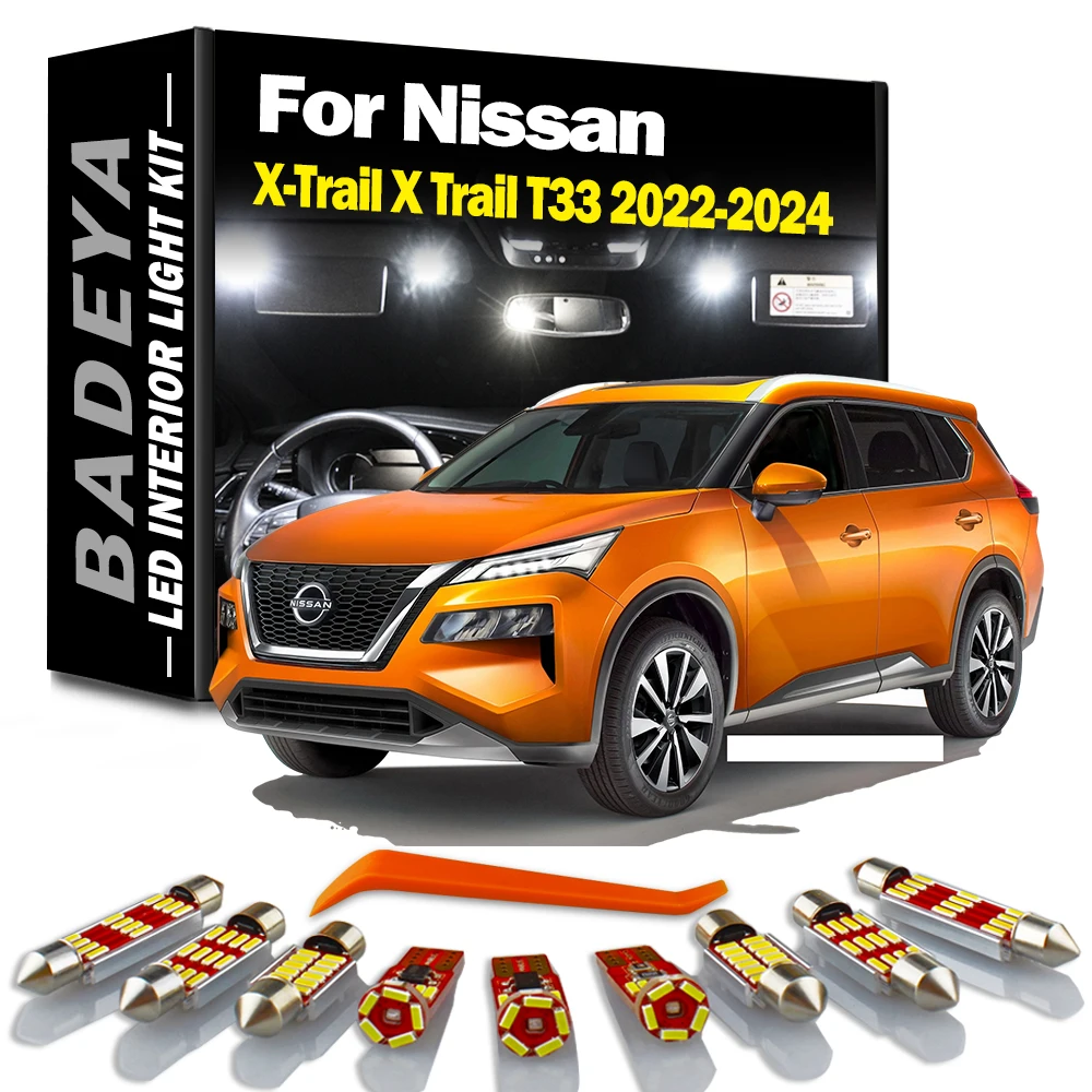BADEYA-Kit de luces LED para Interior de coche, accesorios de 12 piezas para Nissan x-trail ...