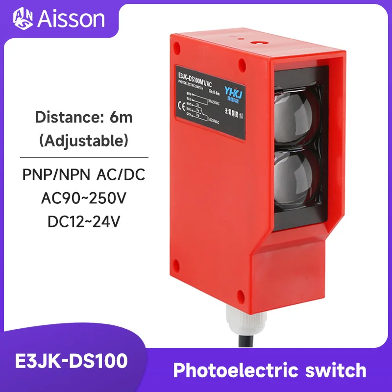 Distance-6M-Long-Range-Diffuse-Reflection-Photoelectric-Sensor-E3JK ...