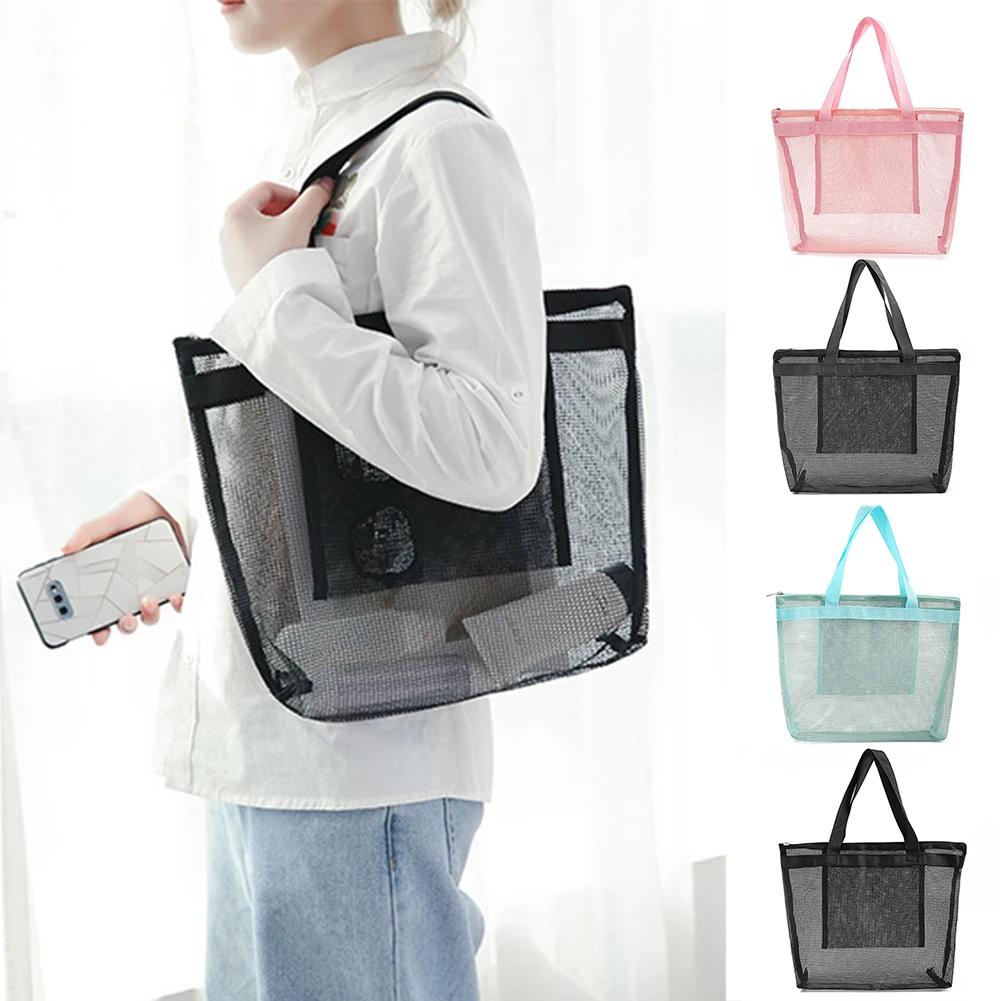 Fashion-Transparent-Handbags-Women-Large-Shopping-Totes-Mesh-Beach ...