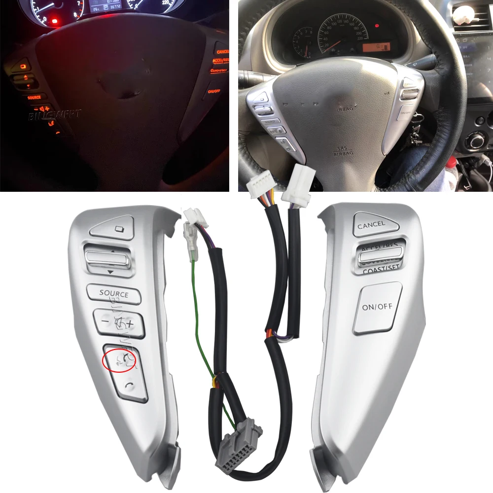 Steering-Wheel-Cruise-Control-Cruise-Switch-For-Nissan-Sentra-Livina ...