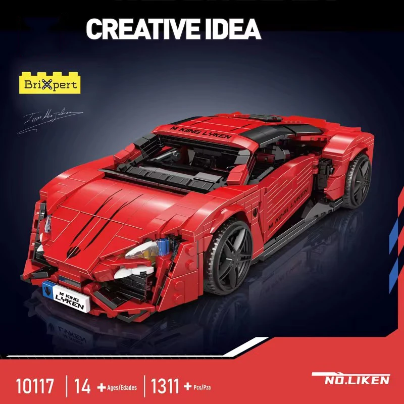 MOC-10117-Supercar-Red-Lykens-Building-Blocks-Sport-Racing-Technical ...