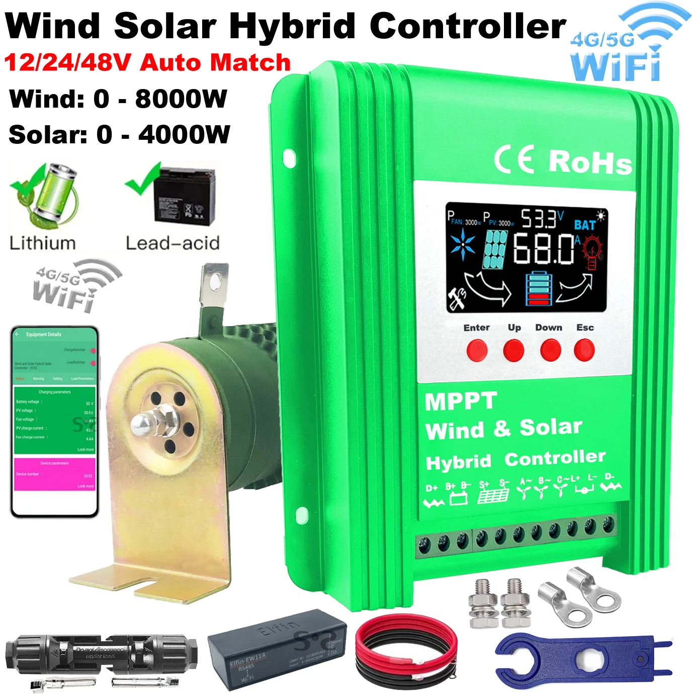 Contr-leur-de-charge-hybride-solaire-olien-Wi-Fi-charge-MPPT-pour-panneau-solaire-olienne ...