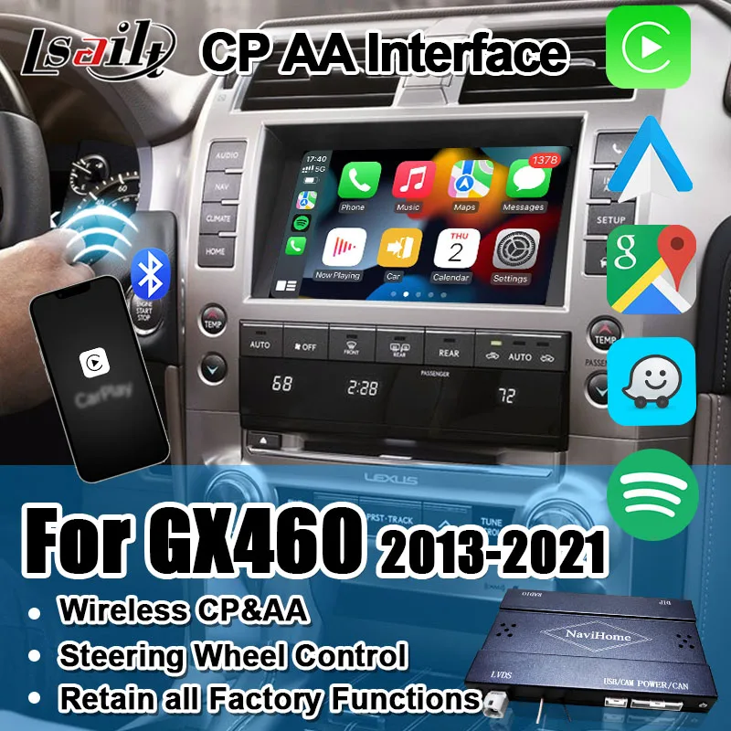Lsailt-Wireless-CP-AA-Interface-box-for-Lexus-2014-2021-GX460-Video ...