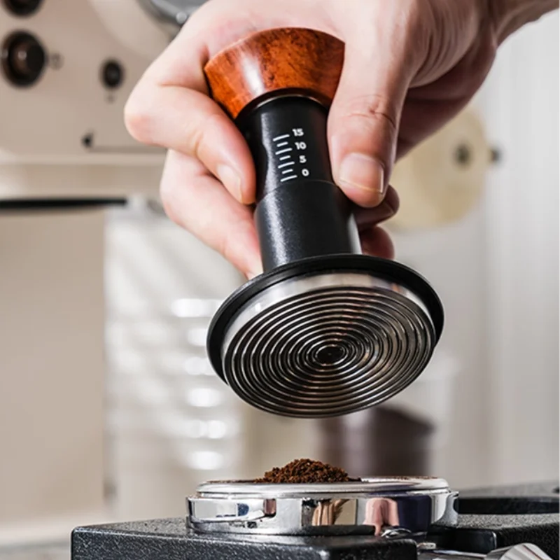 Coffee-Pressure-Tamper-Espresso-Distributor-Stainless-Steel-30lbs-Force ...