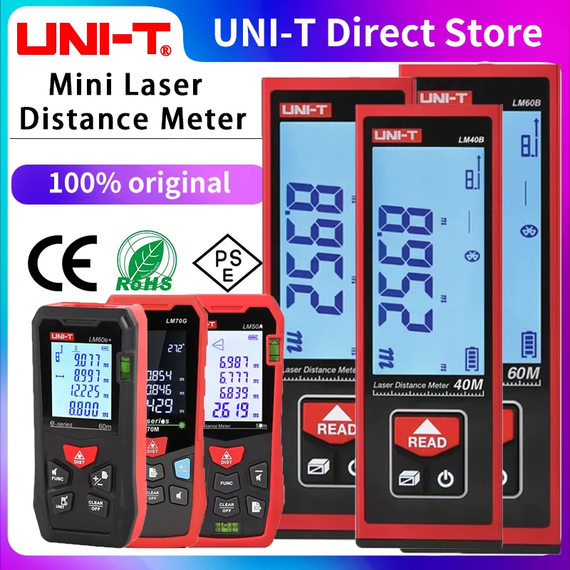 UNI-T-LM40E-Plus-Laser-Rangefinder-Bluetooth-Distance-Meter-Digital ...