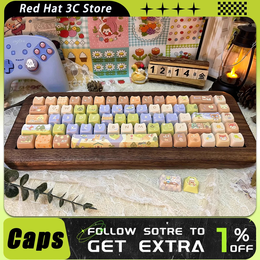 Animal-Crossing-Keycaps-Figure-keycaps-MAO-MOA-Keycaps-142-Keys ...