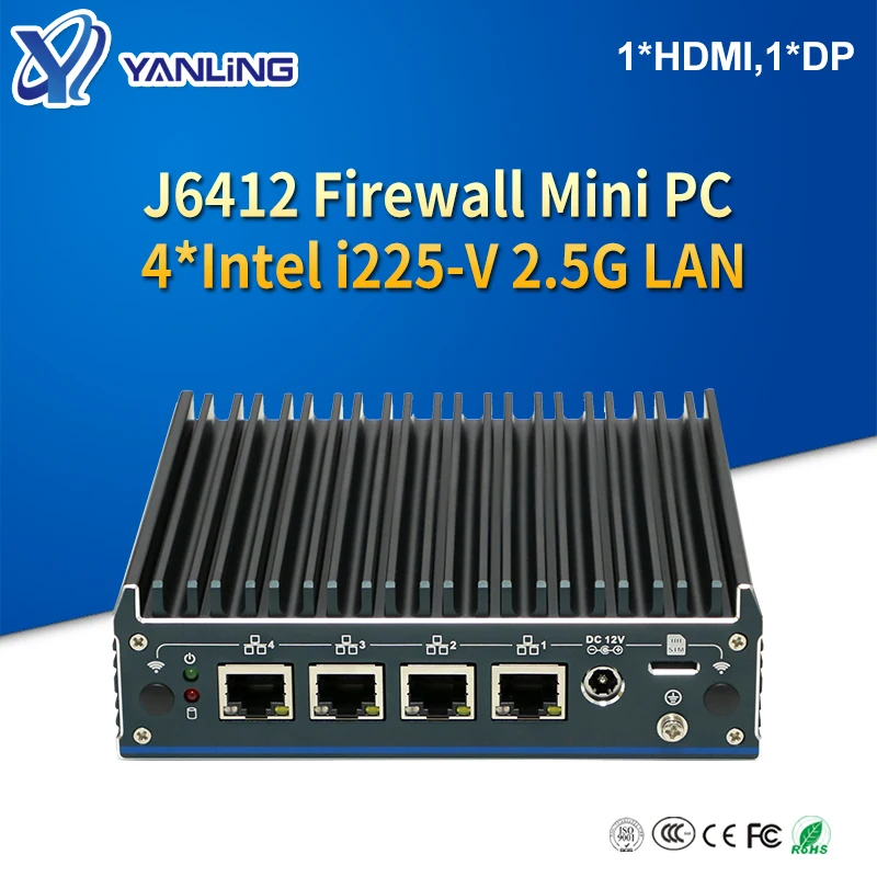 Fanless-Soft-Router-J6412-Mini-PC-Quad-Core-processor-Micro-Firewall-4 ...