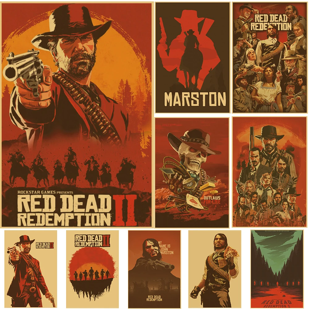 Classic-Red-Dead-Redemption-2-Game-Role-Canvas-Poster-DecorWall-and ...
