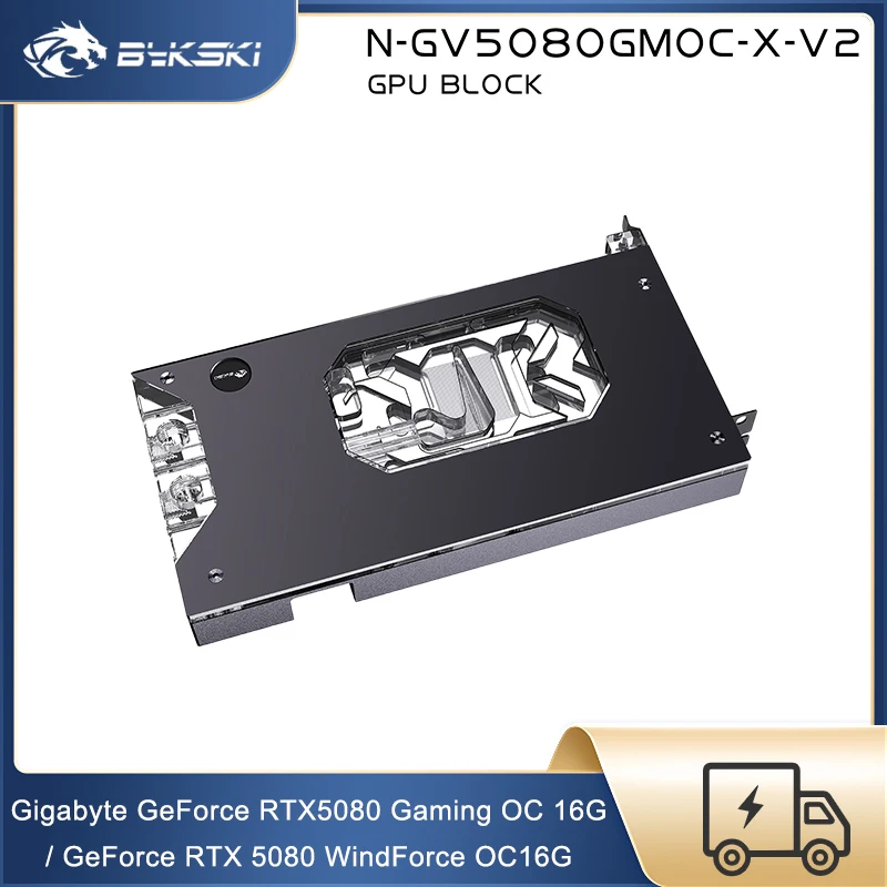 Bykski GPU Block For GIGABYTE RTX 5080 Gaming OC 16G , Graphics Card ...