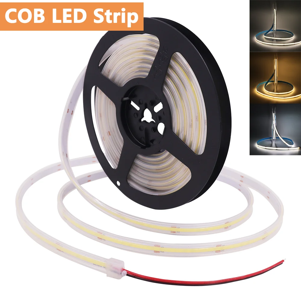 IP67-Waterproof-COB-LED-Strip-Light-320-384-480-528-LEDs-Flexible-LED ...