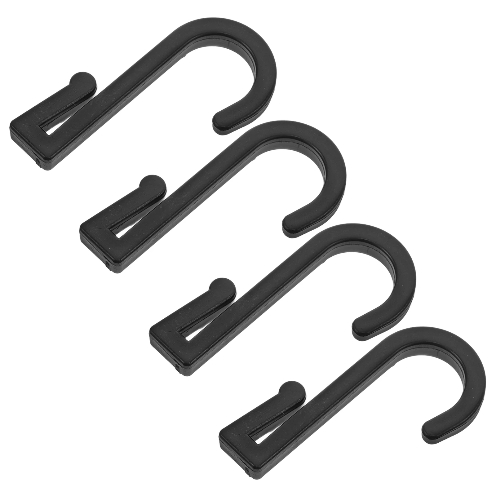4pcs Plastic Small J Hooks For Hanging Towels Black Kitchen Wall Hook ...
