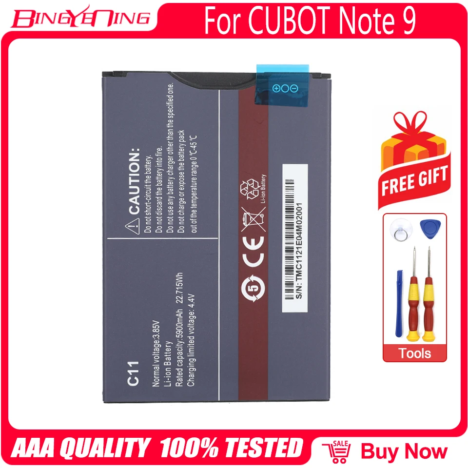 New 100% Original For Cubot Note 9 Battery 5900mAh High Capacity ...