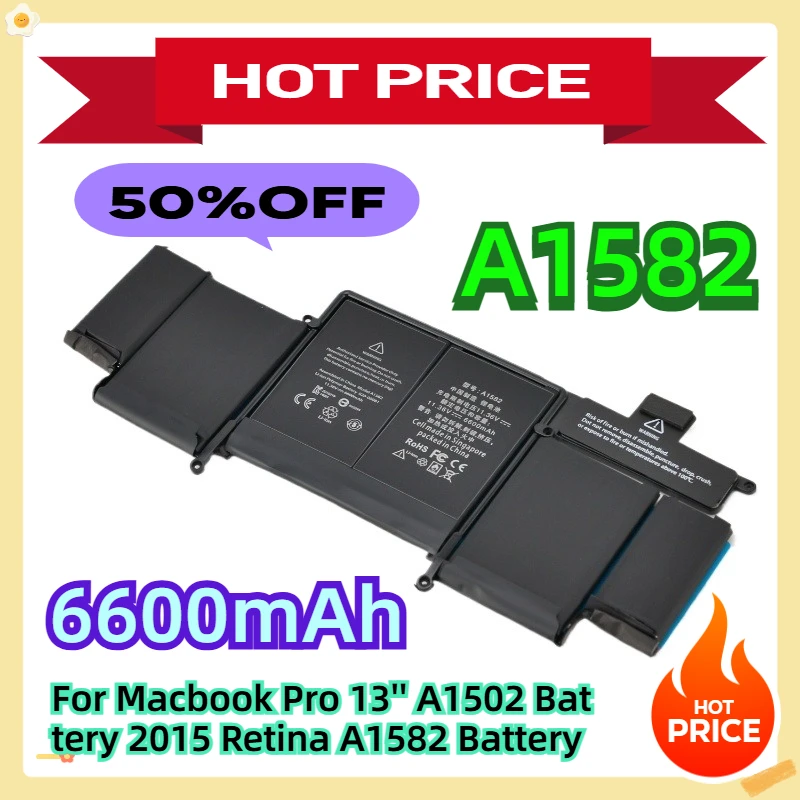 A1582 For Macbook Pro 13'' A1502 Battery 2015 Retina A1582 Battery ...