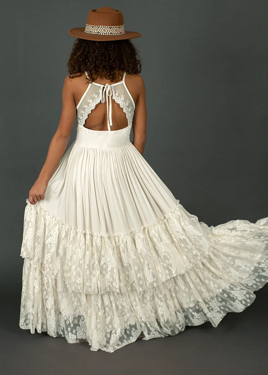 Long Girl Dress Lace Weddings | Lace Dress Girls Clothing - Princess ...