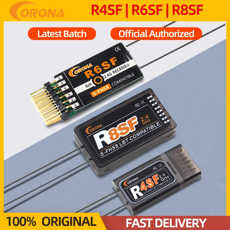 Corona 2.4G R4SF R6SF R8SF C4SF-HV Receiver 2.4GHz 4CH/6CH/8CH RX ...