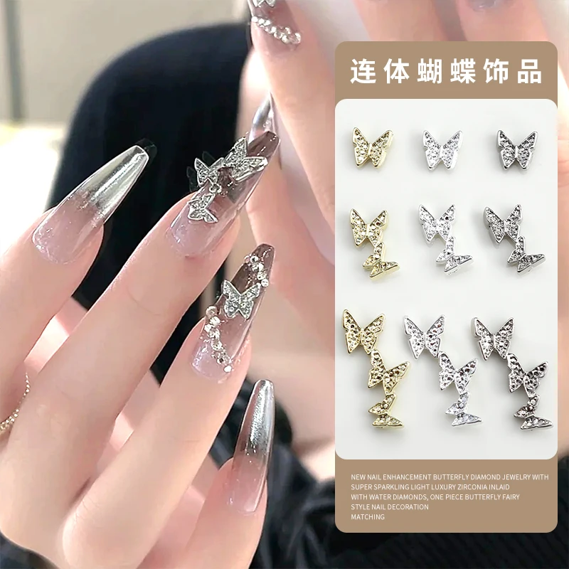 20Pcs-Elegant-Alloy-Conjoined-Butterfly-3D-Nail-Accessories-Japanese ...