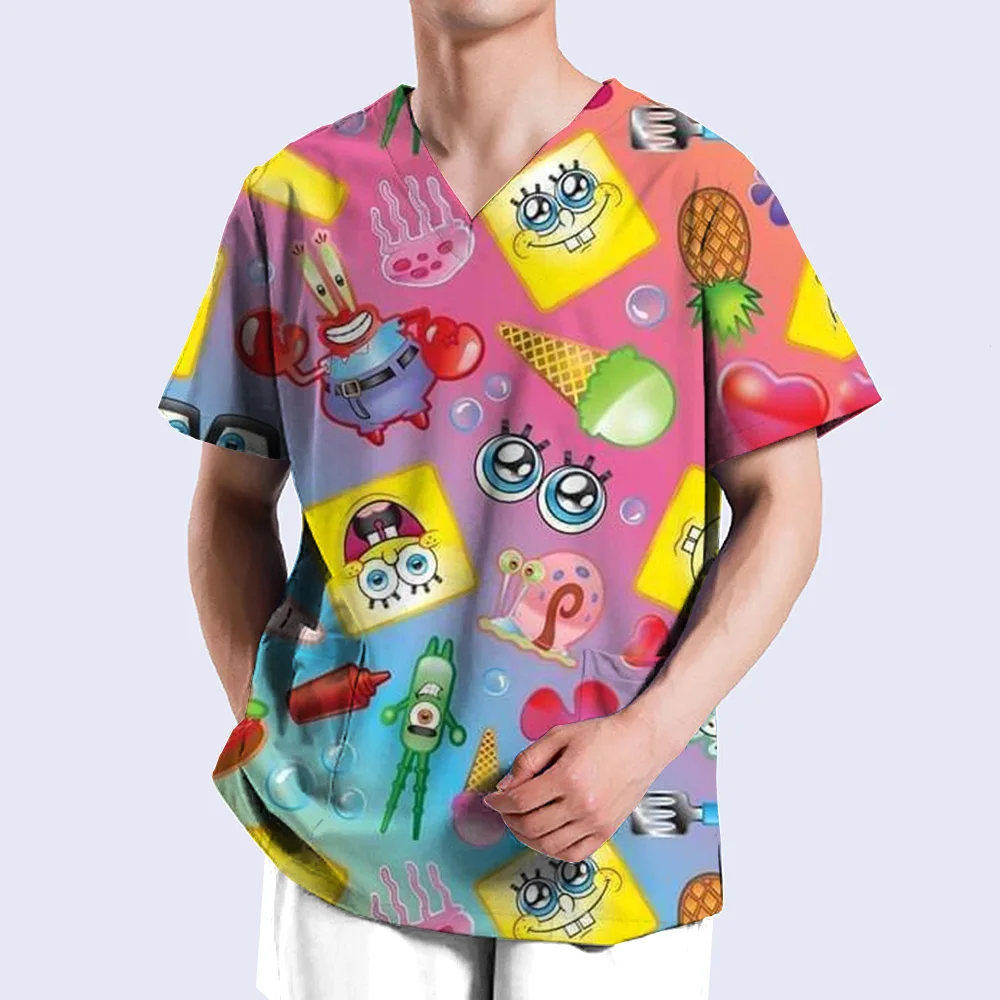 Uniformes-de-enfermera-para-hombre-ropa-de-trabajo-con-estampado-de-Bob ...