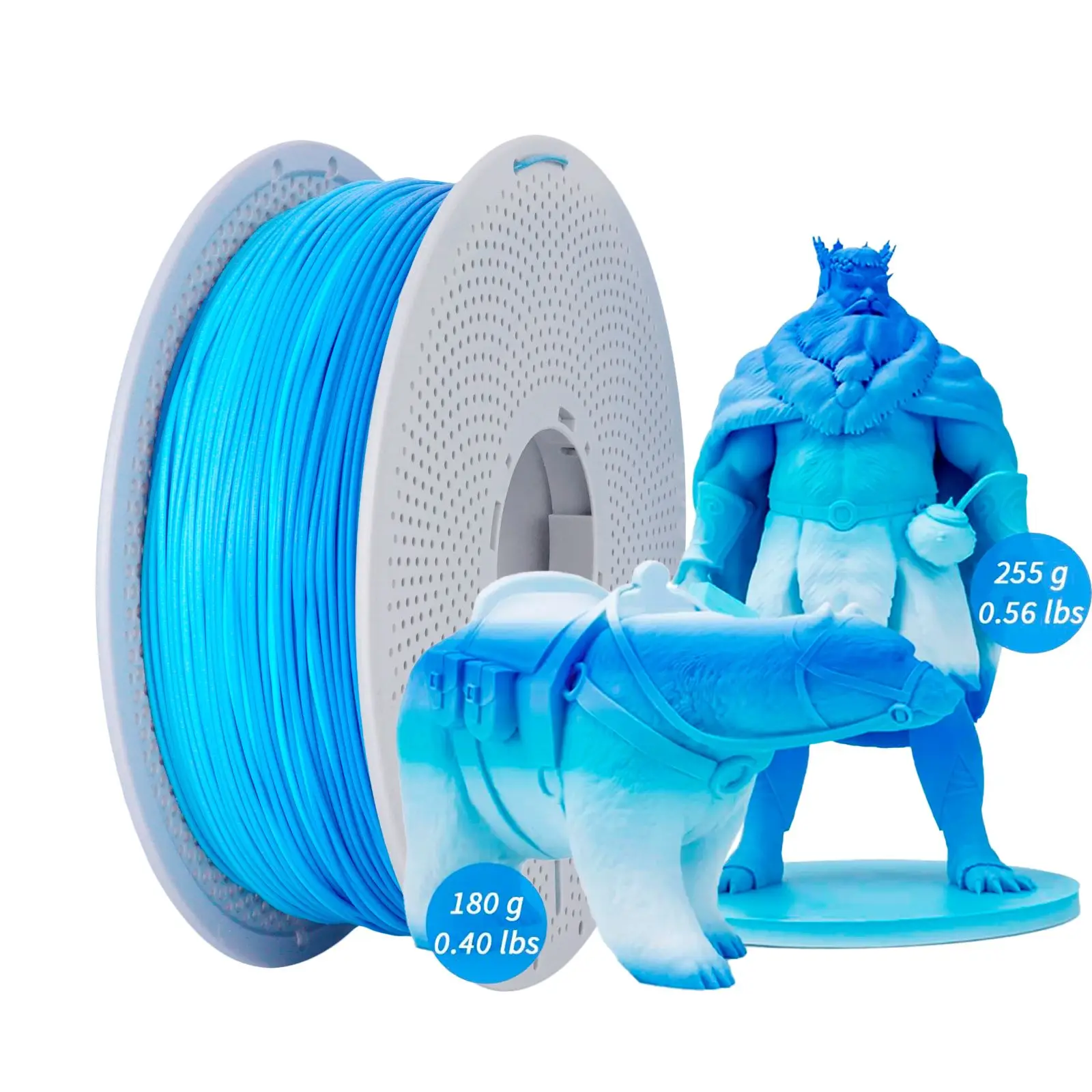 Matte Gradient Rainbow 3D Printer Filament, Fast Color Changing by ...