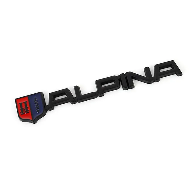 3D Metal Chrome Black Logo ALPINA Emblem Car Front Grill Badge Trunk ...