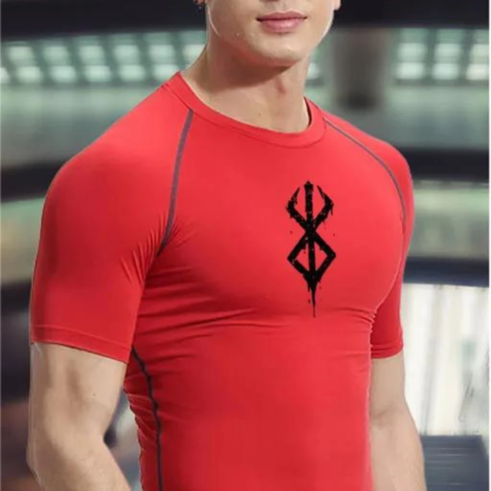 Anime-style-Berserk-Skull-Knight-LOGO-Printed-Solid-T-shirt-for-Men ...