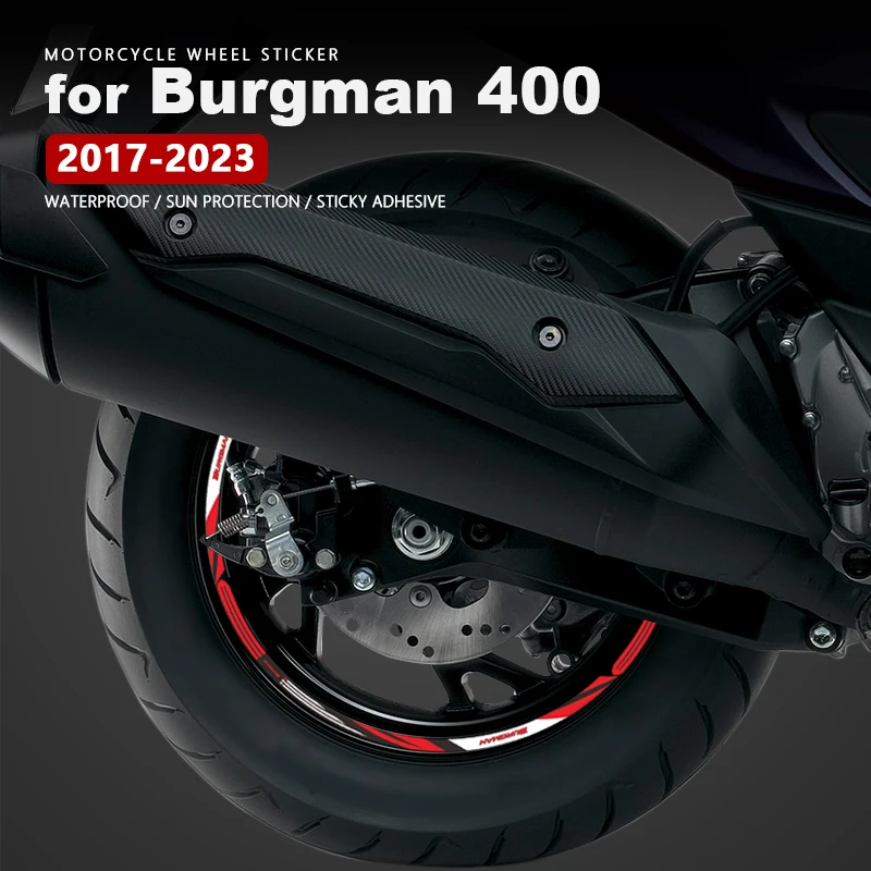 Motorcycle Wheel Sticker Waterproof Rim Decal Burgman 400 Accessories ...